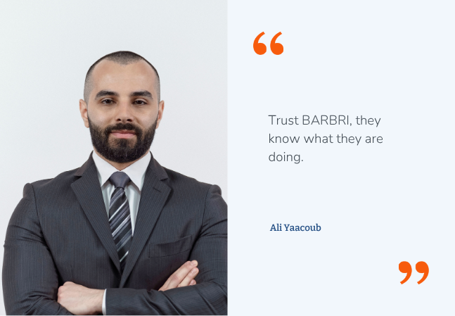 Student Success: Ali Yaacoub | BARBRI Resources
